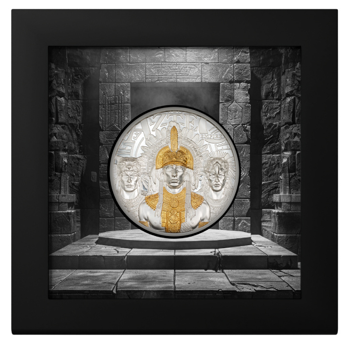 Cook Islands: Legends - Aztecs Empire 3 oz Silver 2025 Gilded Proof ...