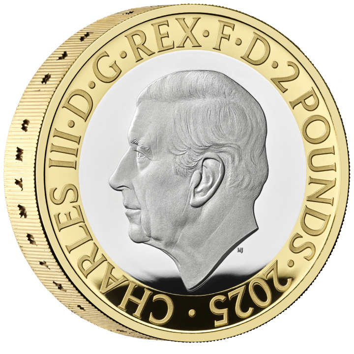 George Orwell £2 Silver 2025 Gilded Proof Coin | Metal Market Europe