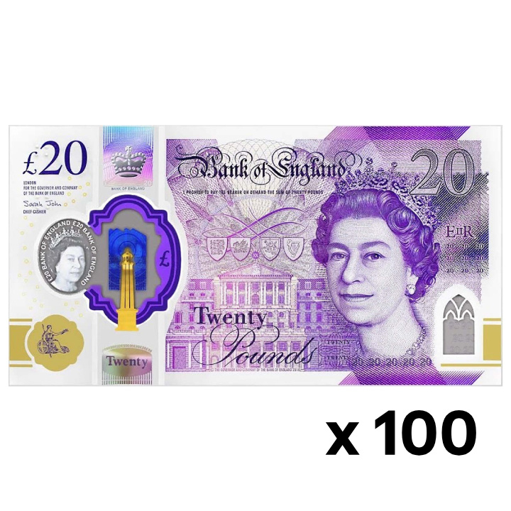 Banknote 20 Great British Pound - Queen Elizabeth II (20 pound / 20 GBP ...