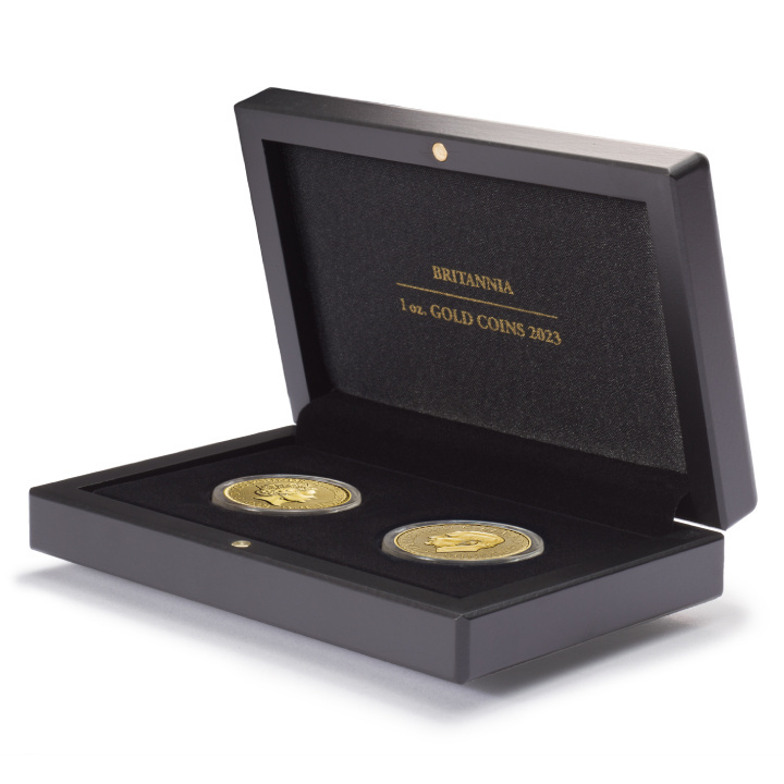 Leuchtturm - Volterra coin case for 2 Britannia 1 oz Gold Coins 2023 ...