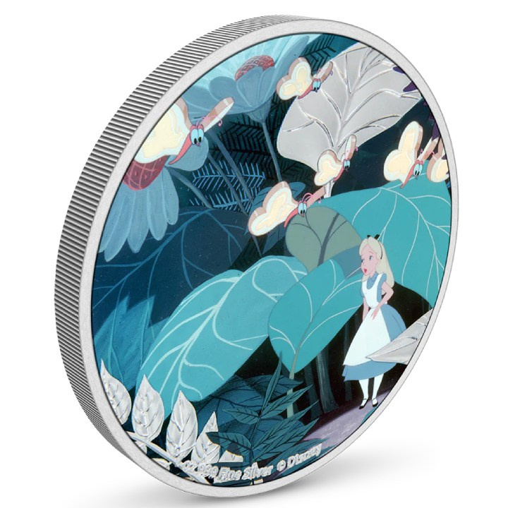 Niue: Disney Alice in Wonderland - Alice colored 1 oz Silver 2021 Proof ...
