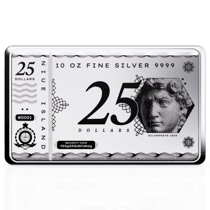 Niue: Silver Note Coinbar 10 oz Silver 2024 | Metal Market Europe