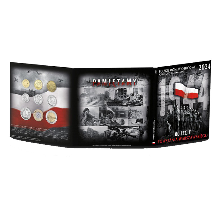 Polish Circulation Coins "80th Anniversary of the Warsaw Uprising"- set ...