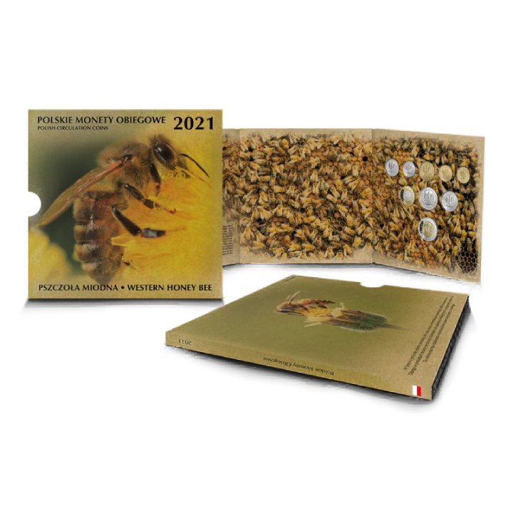 Polish Circulation Coins "Western Honey Bee" - Coin Set 1 Grosz - 5 PLN ...