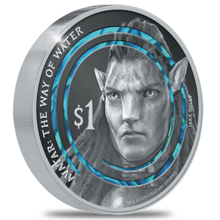 Set of 2 coins New Zealand: Avatar - The Way of Water 'Neytiri and Jake' colored 2 x 1 oz Silver ...