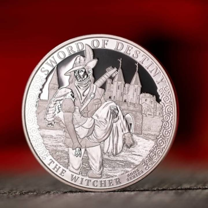 Cameroon: The Witcher Book Series - Sword of Destiny 1 oz Silver 2024 ...
