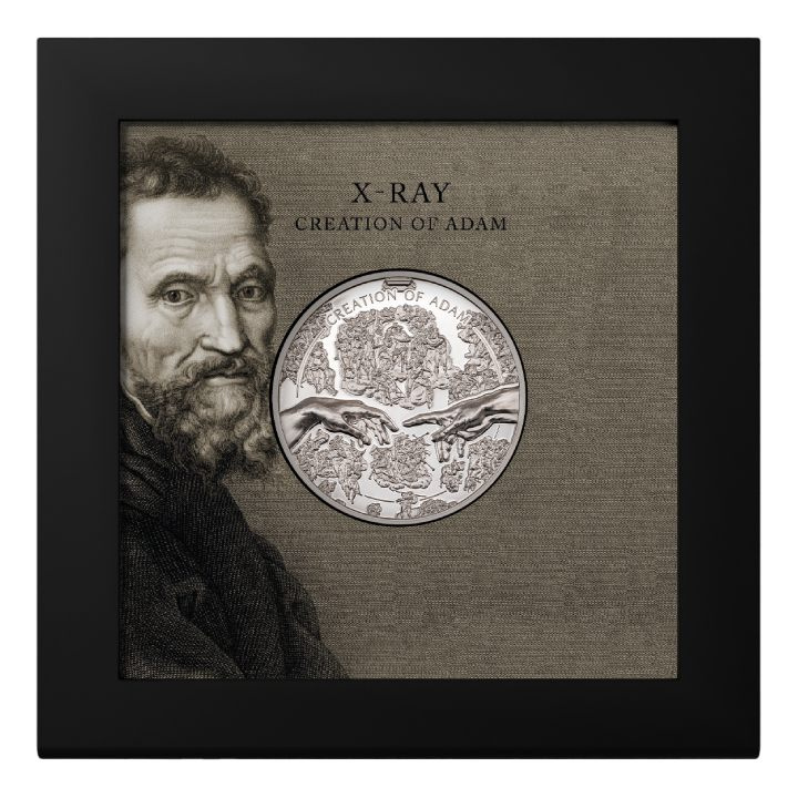 Cook Islands: X-Ray - Creation of Adam coloured 1 oz Silber 2023 Proof ...