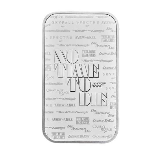 James Bond - No Time to Die 1 oz Silber Bar | Metal Market Europe