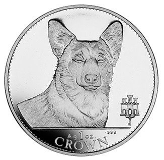 Gibraltar Crown: Corgi 1 oz Silver 1991 Proof | Metal Market Europe