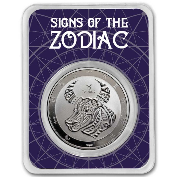 Tokelau: Zodiac Series - Byk 1 uncja Srebra 2024 Slab | Metal Market Europe
