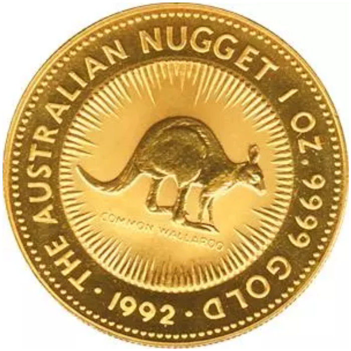 Canguro australiano – Nugget, 1 onza de oro, 1992 | Metal Market Europe