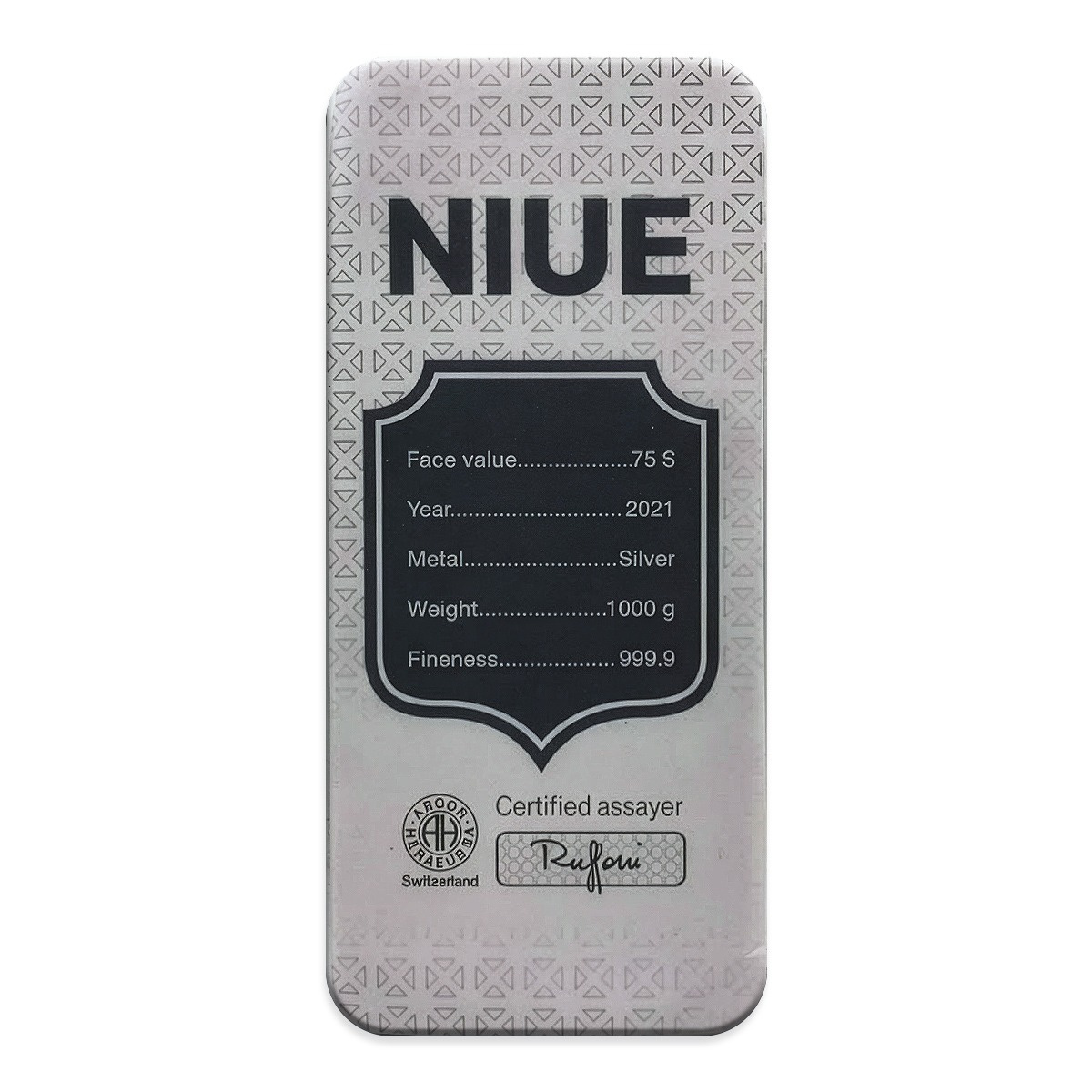 Argor-Heraeus – Slitková mince 1000 gramů stříbra 75 dolarů 2021 ...