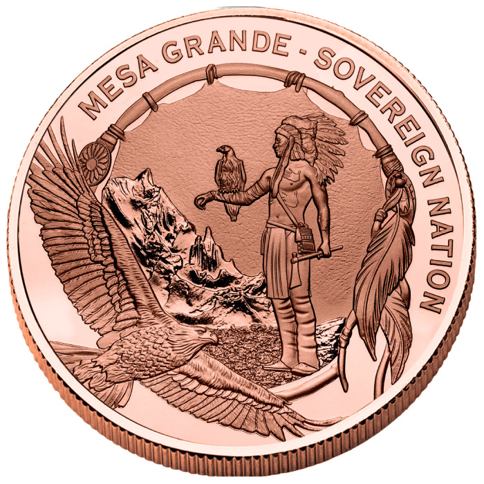 Mesa Grande Sovereign: Red Wolf Colored 5 oz Copper 2025 | Metal Market ...