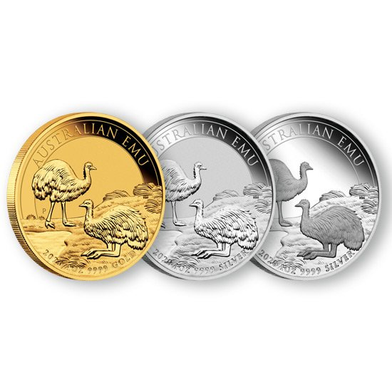 3-Coin Set Australian Emu 2020 | Metal Market Europe