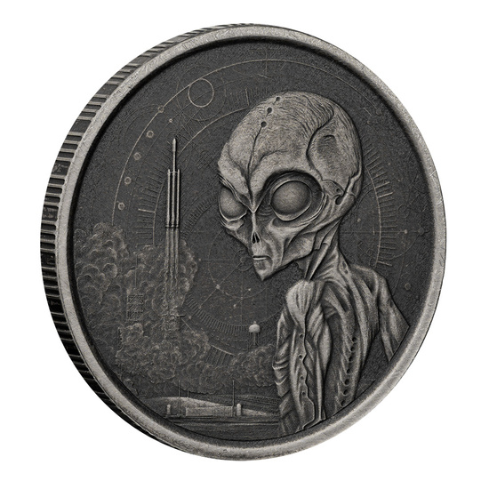 Ghana: Alien 1/2 oz Silver 2021 Antique Coin | Metal Market Europe