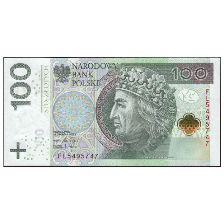 Banknot Polska 100 Złotych (100 PLN) UNC | Metal Market Europe