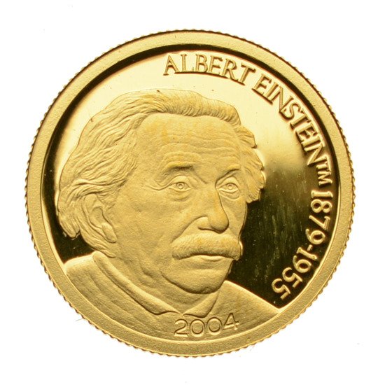 Albert Einstein 1/25 oz Gold 2004 Proof | Metal Market Europe