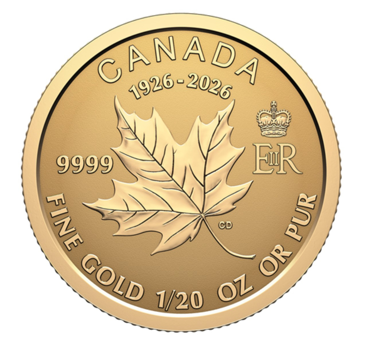 Kanada: Zestaw 4 Złotych Monet Commemorate the 100th Birthday of Queen ...