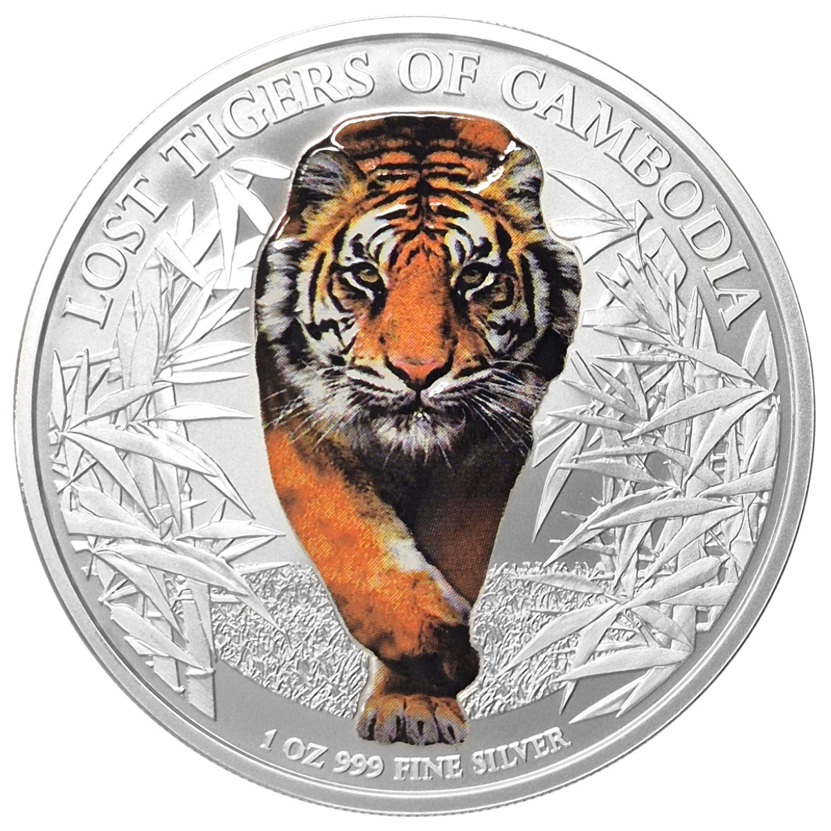 Camboya: El Tigre Perdido de Camboya coloreada 1 onza Plata 2026 ...