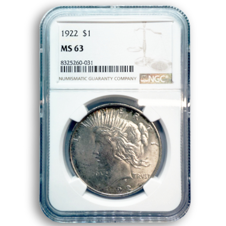 Peace Dollar Silver Coin Random Year NGC MS63 | Metal Market Europe