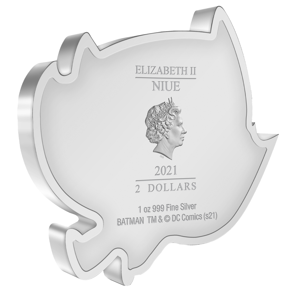 Niue: DC Comics - Batman Flying Chibi Coin kolorowany 1 uncja Srebra ...