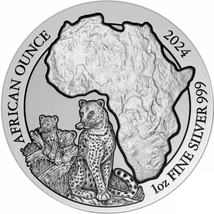 Rwanda: African Ounce - Leopard 1 oz Silver 2024 | Metal Market Europe