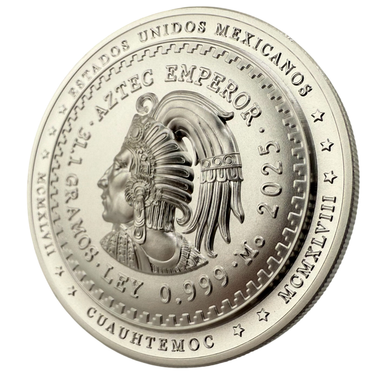 Niue: Aztec Emperor Cuauhtémoc Tribute 1 oz Silver 2025 | Metal Market ...