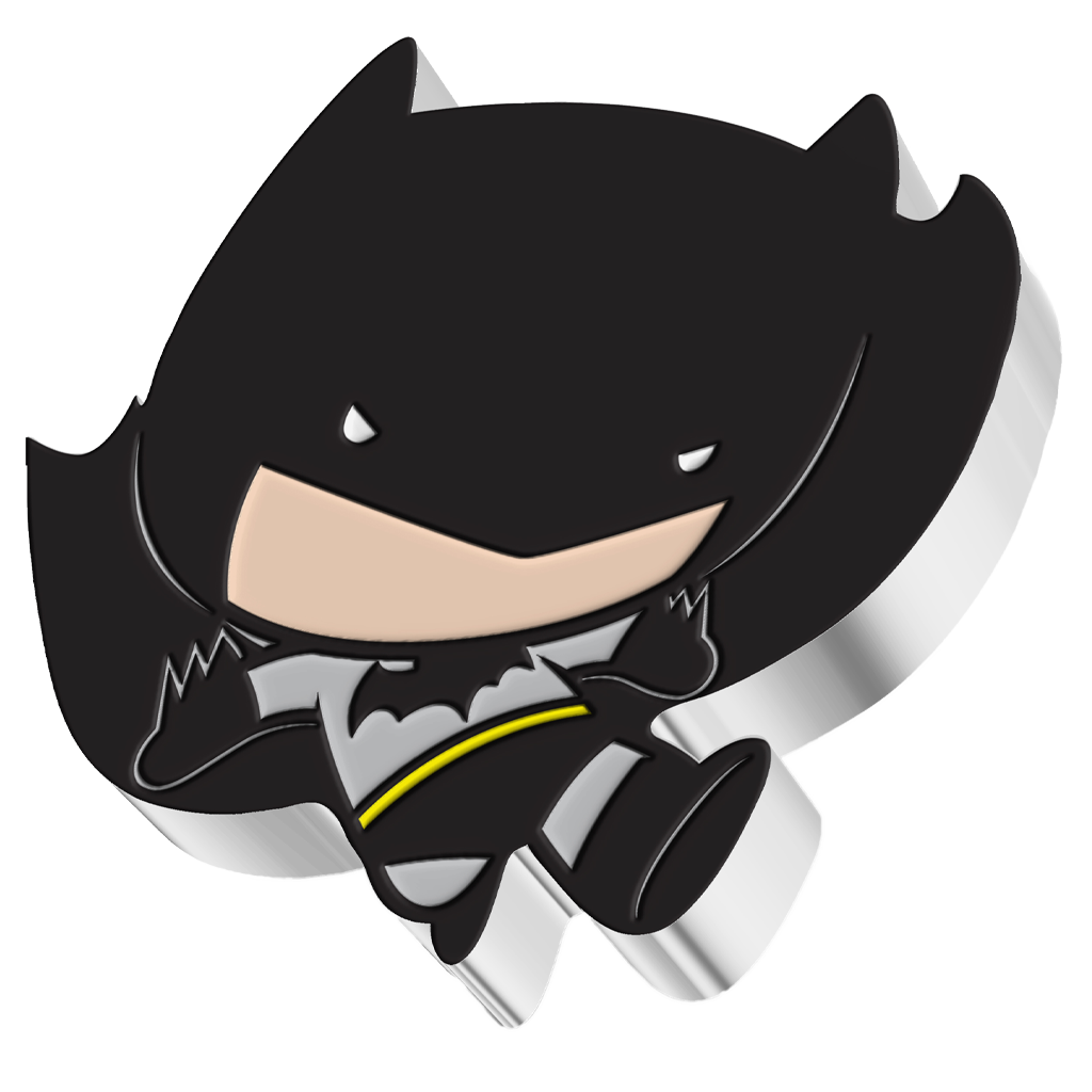 Niue: DC Comics - Batman Flying Chibi Coin kolorowany 1 uncja Srebra ...