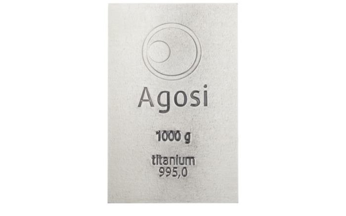 1000 gram Bar Tytanium | Metal Market Europe