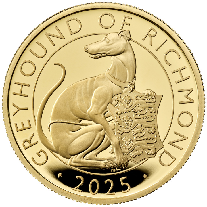 The Royal Tudor Beasts: The Greyhound of Richmond 1 uncja Złota 2025 Proof | Metal Market Europe